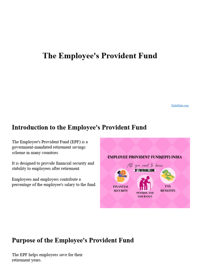 Employee's Provident Fund Guide | PDF | Pension | Employment