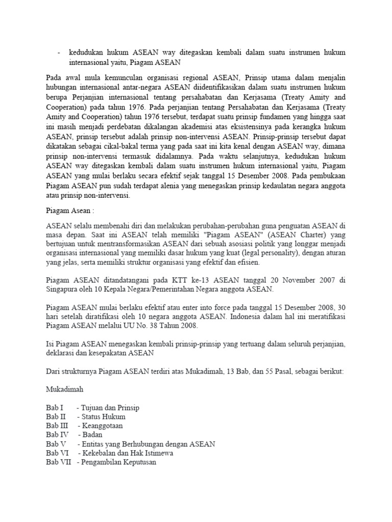 Asean Way Dan Nilai Nilai | PDF