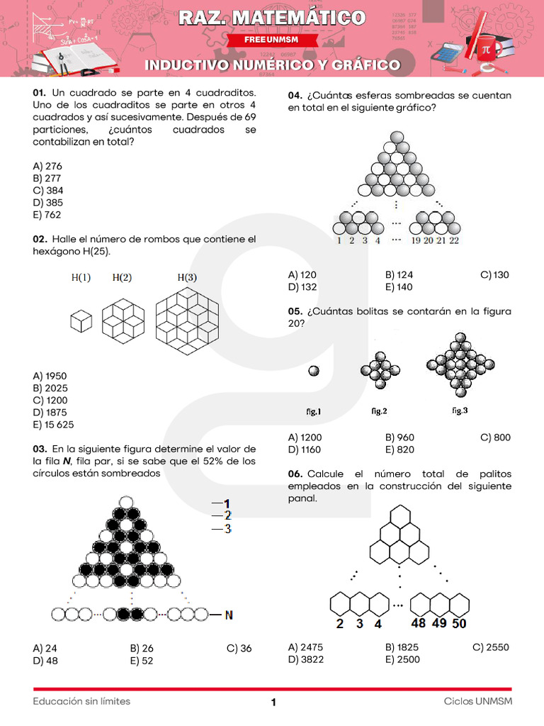 Inductivo Numérico y Gráfico - RM | PDF Inductivo Numérico y Gráfico - RM | PDF