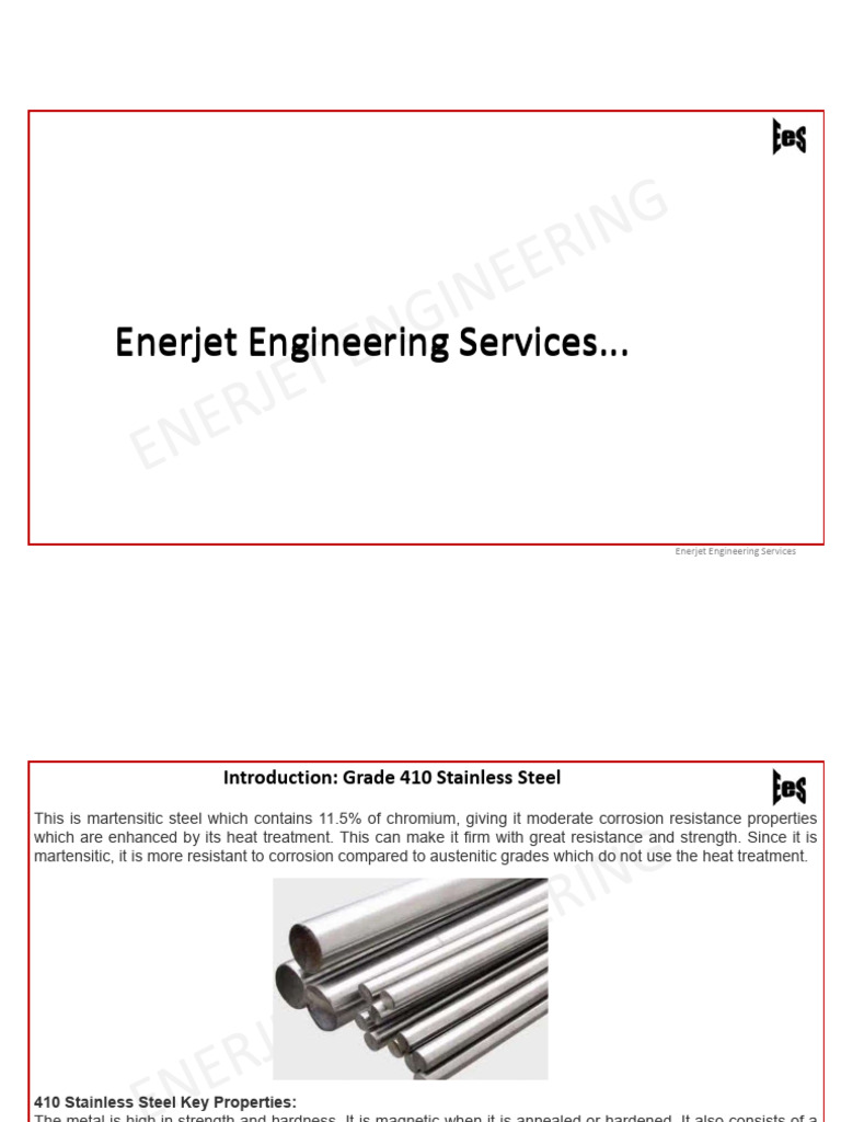 Grade 410 Stainless Steel | PDF | Stainless Steel | Steel