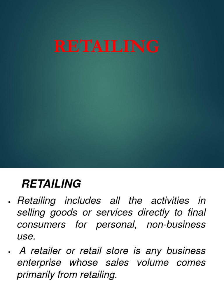 #14 Retailing | PDF | Retail | Goods