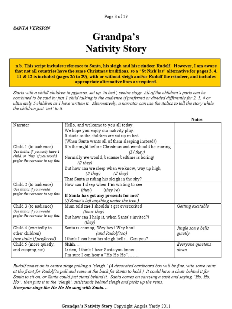 Grandpas Nativity Story | PDF | Santa Claus | Biblical Magi