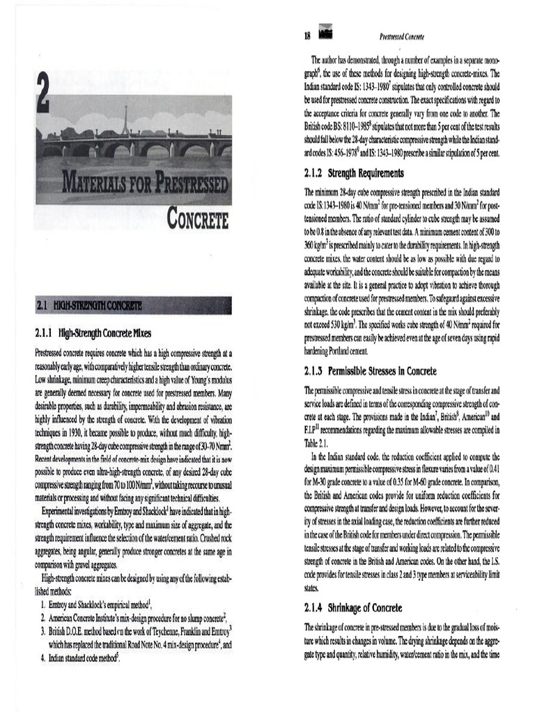 CE423 M2.1-Materials For Prestressed Concrete | PDF