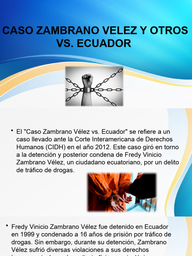 Caso Zambrano Velez y Otros Vs | PDF | Política | Ciencias sociales