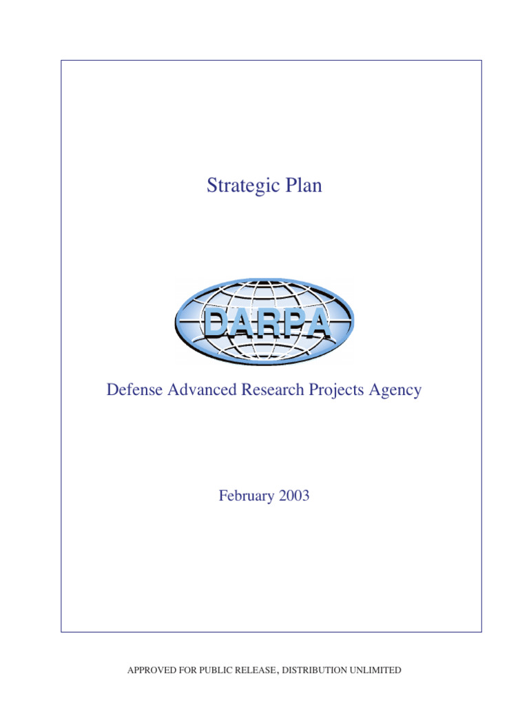 DARPA Strategic Plan Overview | PDF