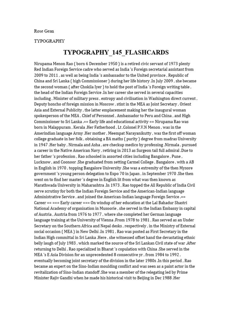 Typography 145 Flashcards | PDF | Government Of India | Government
