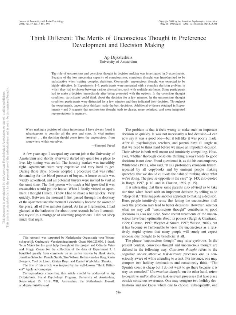 Think Different | PDF | Thought | Consciousness