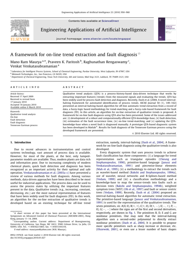 Fault Diagnosis 1010 TE | PDF | Confidence Interval | Algorithms