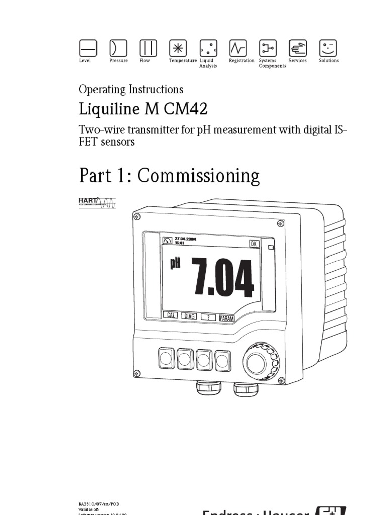 Part 1: Commissioning: Liquiline M CM42 | PDF | Electrical Wiring | Cable