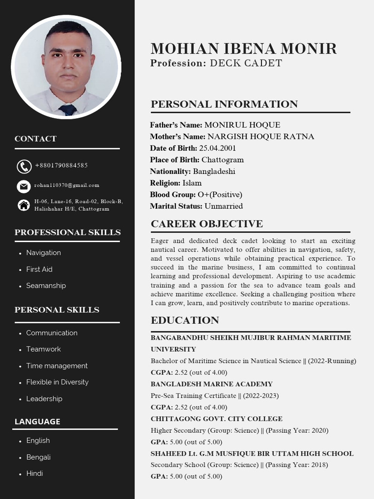 CV of Rohan | PDF | Shipping