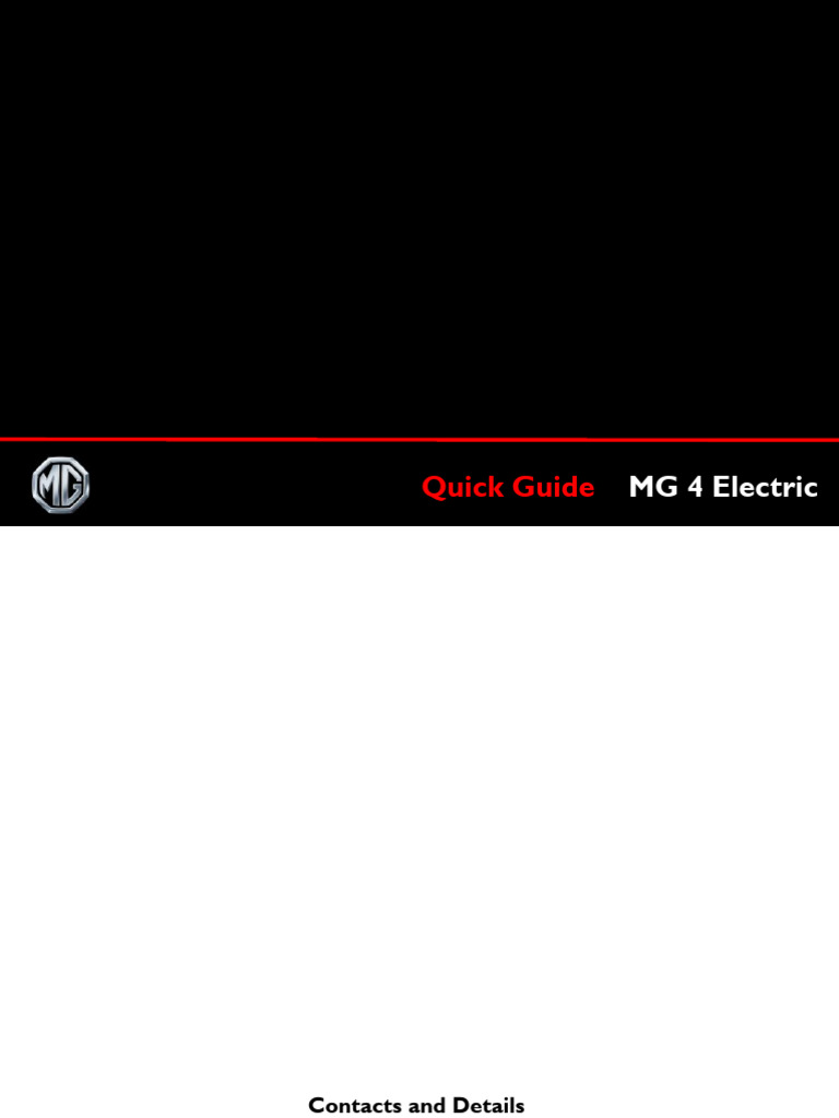 MG4 EV Quick Guide | PDF | Vehicles | Trailer (Vehicle)
