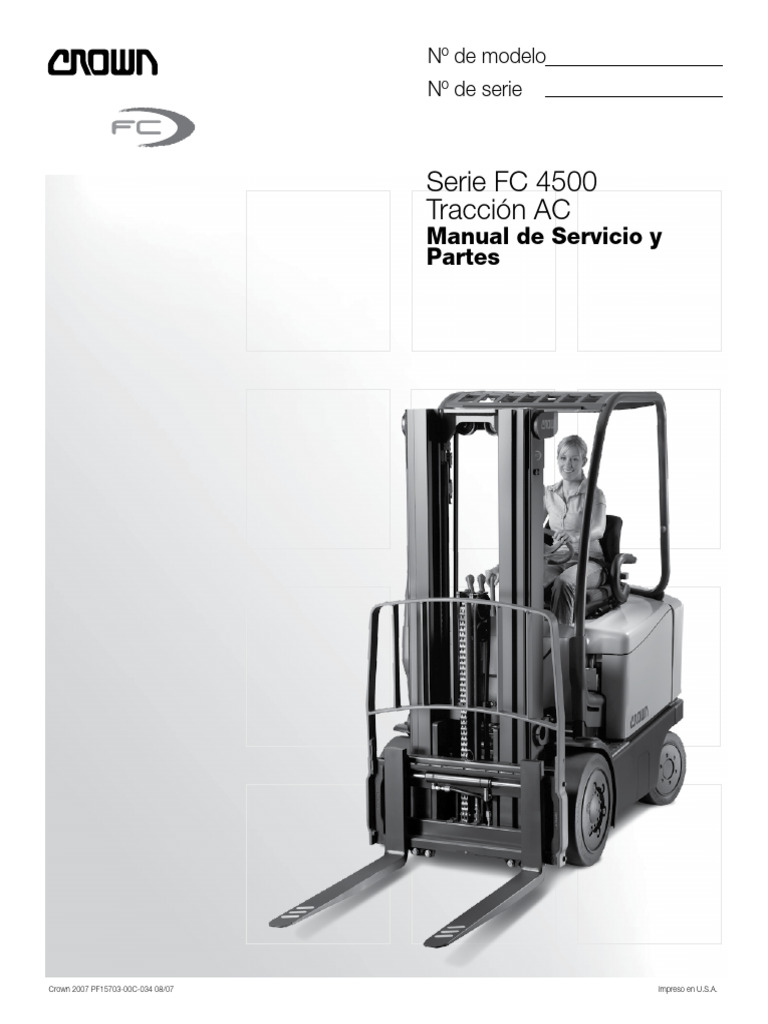 FC 4500 Manual Es | Descargar gratis PDF | Máquina elevadora | Bienes ...