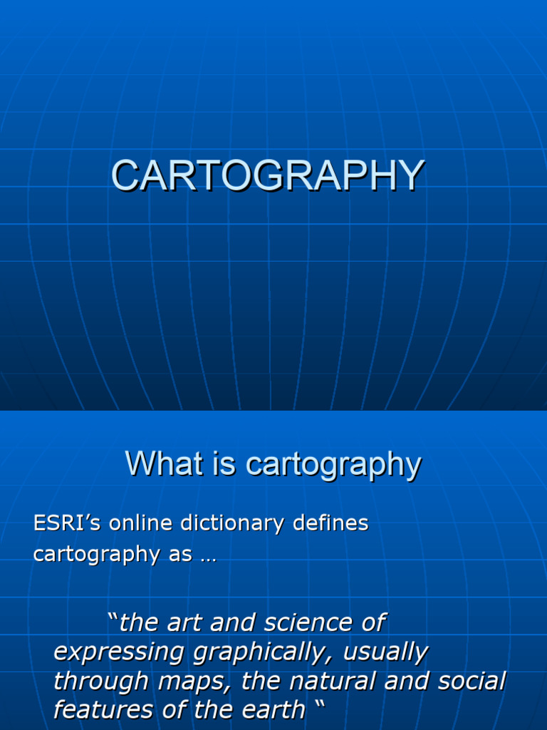 Cartography Basics Lecture 1 | PDF | Map | Cartography
