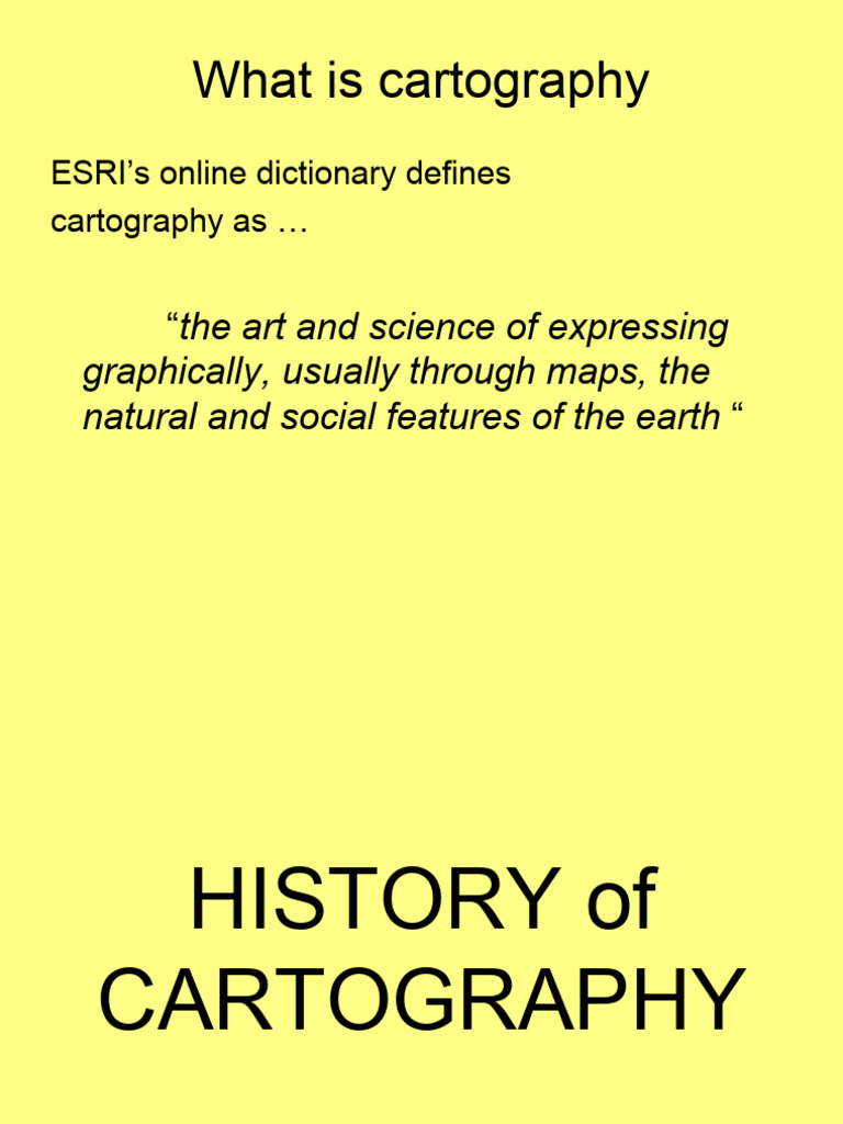 History and Definition of Cartography | PDF | Cartography | Map