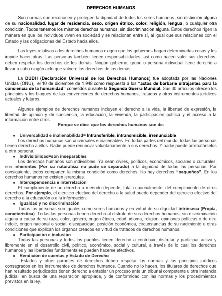 Derechos Humanos: Principios y Normas | PDF | Derechos humanos | Derechos