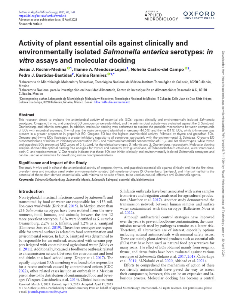 Ovad 045 | PDF | Metabolism | Salmonella