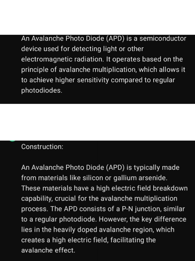 Avalanche Photo Diode | PDF