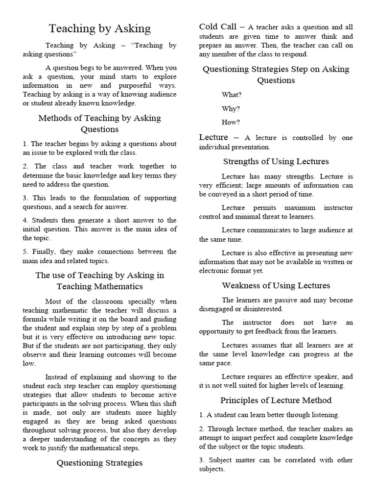 Engaging Math Teaching Methods | PDF | Triangle | Lecture