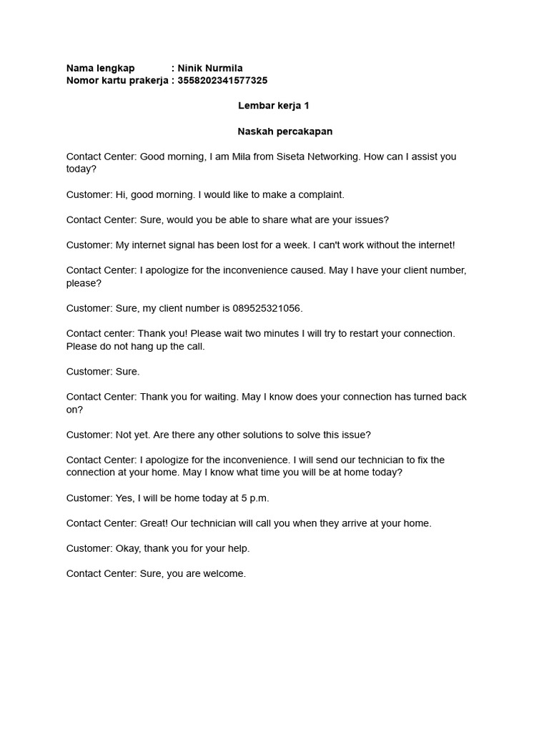 Customer Complaint Handling Script | PDF | Career & Growth | Business
