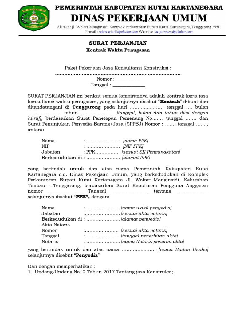 Draf Kontrak PWS | PDF