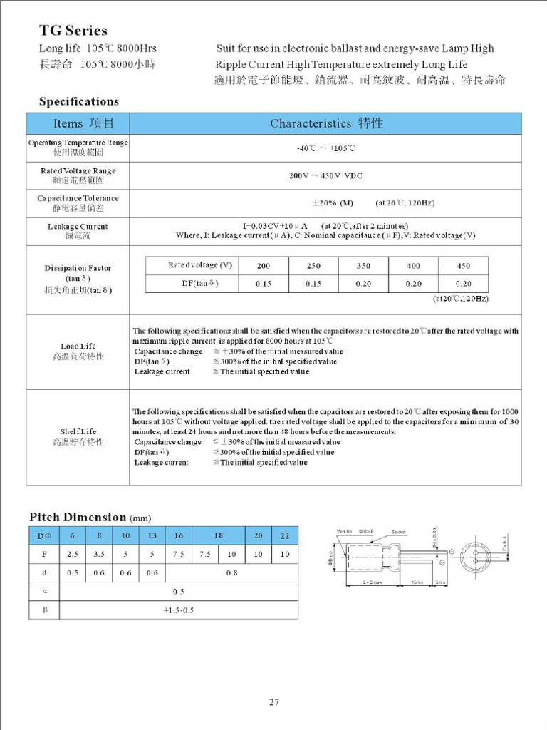 CS (12 Kuang Jin) (Radial) TG Series | PDF