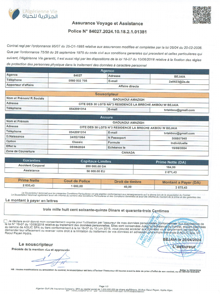Mutuelle Algérie | PDF