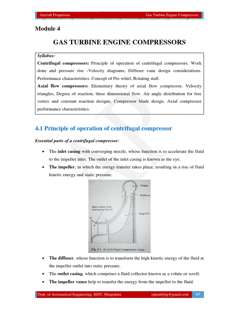 Module-4 - Gas Turbine Engine Compressors | PDF | Turbine | Turbomachinery
