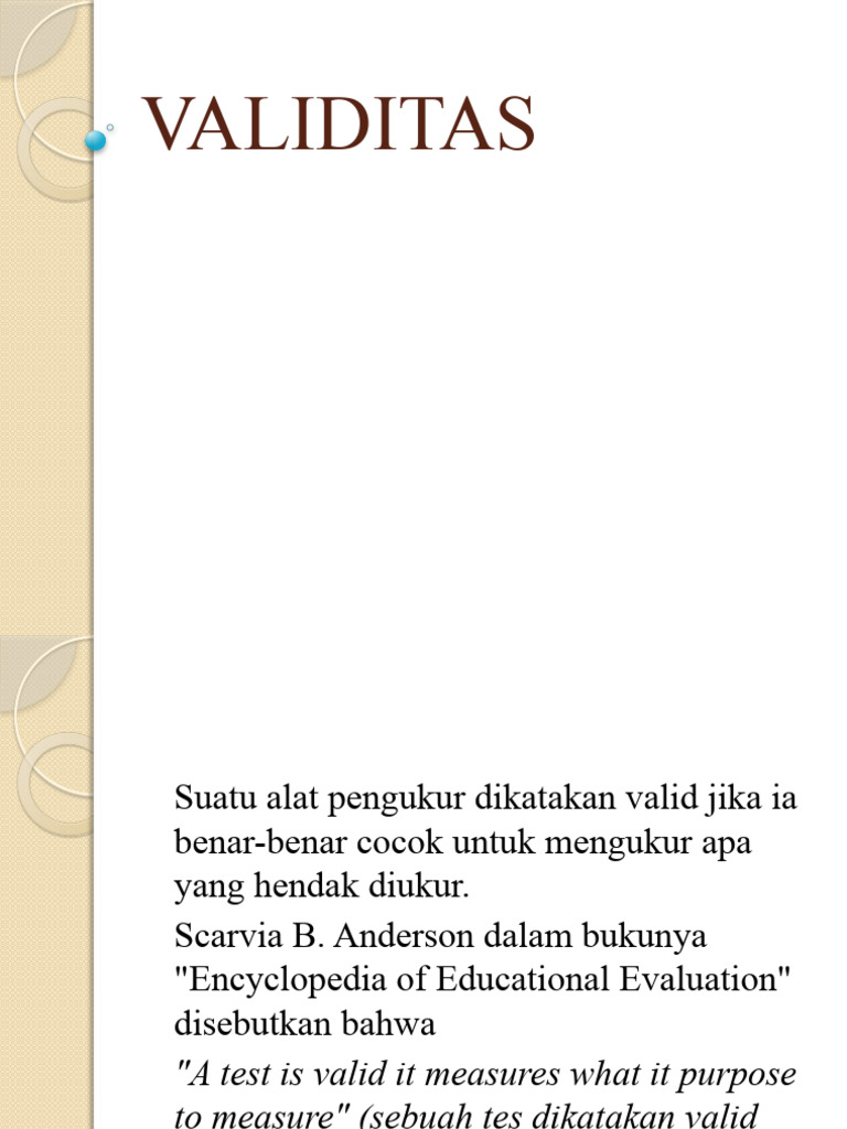 Kualitas (Validitas) 7 | PDF