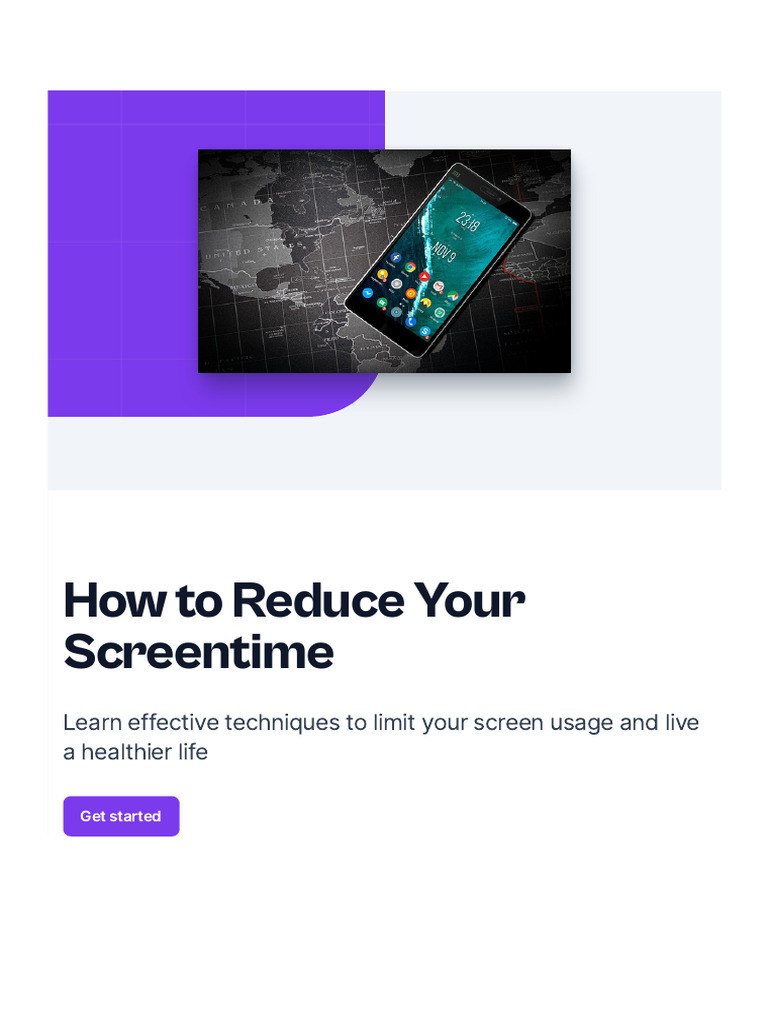 Screen Time Reduction Strategies Guide | PDF | Mental Health | Mindfulness