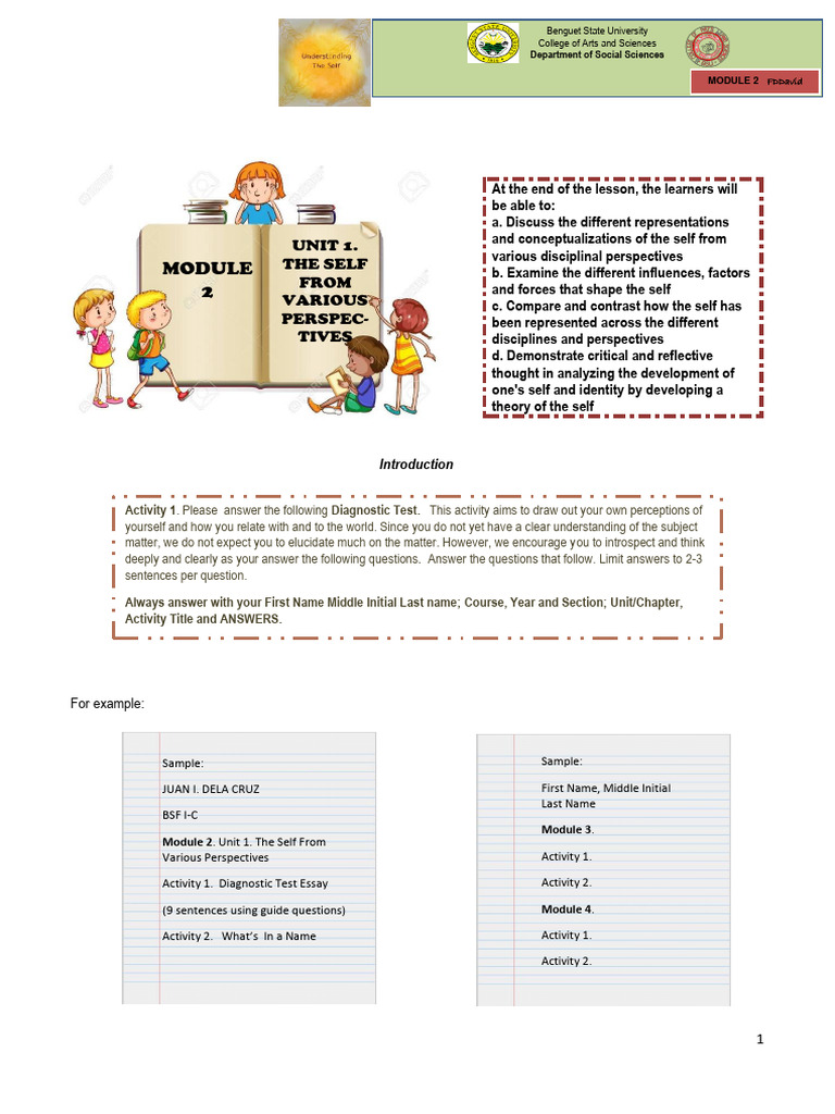 Module 2 SS21 Understanding The Self FINAL | PDF | Id | Self Esteem