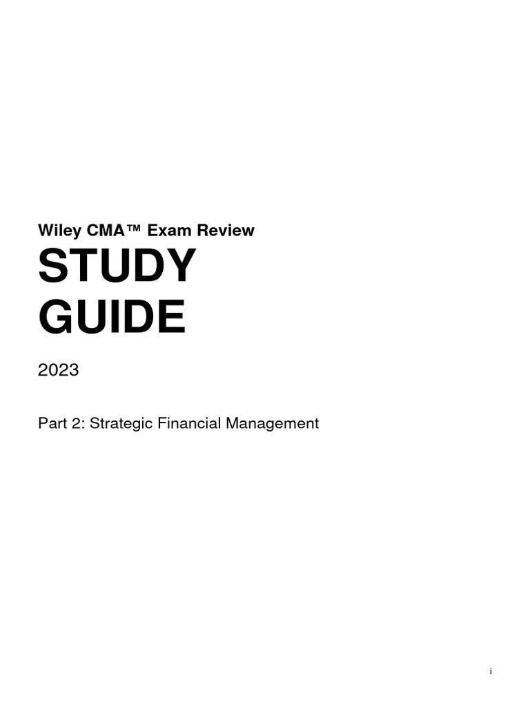 Wiley Cma 2023 p2 | PDF | Capital Budgeting | Financial Capital