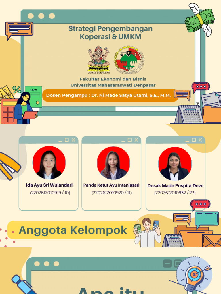 Strategi Pengembangan Koperasi Dan UMKM - Dayu Sri, Intan, Desak | PDF