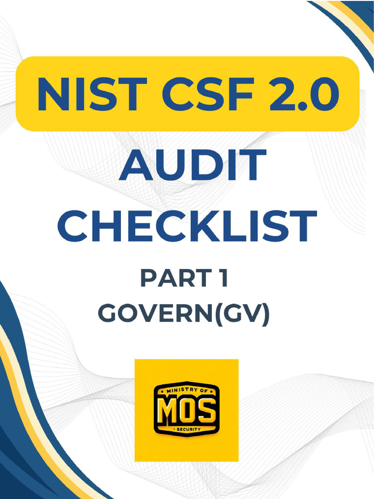 NIST CSF 2.0 Audit Checklist Guide | PDF | Risk Management | Computer ...