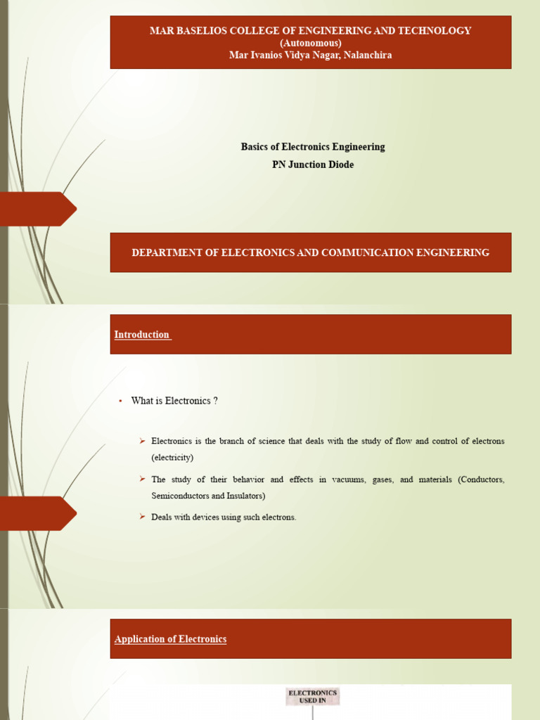 PN Junction Diode Fundamentals | PDF | P–N Junction | Semiconductors