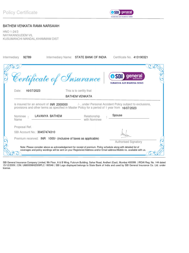 Sbi Term Insurance | PDF | Insurance | Suicide