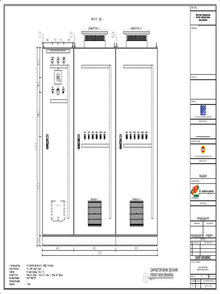 003 Capacitor Bank 350 Kvar 1-1 | PDF