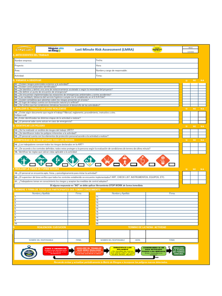 LMRA Rev 02 | PDF | Buceo bajo el agua | Seguridad y salud ocupacional