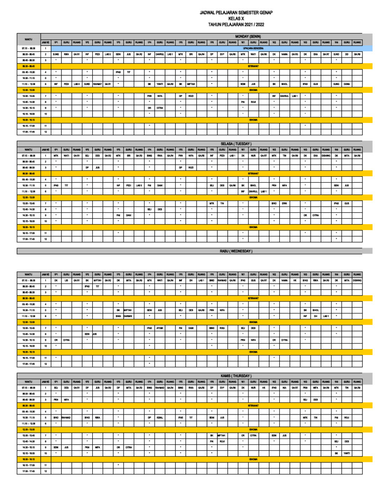 Edisi 1 - Roster Jan-Juni 2023 | PDF