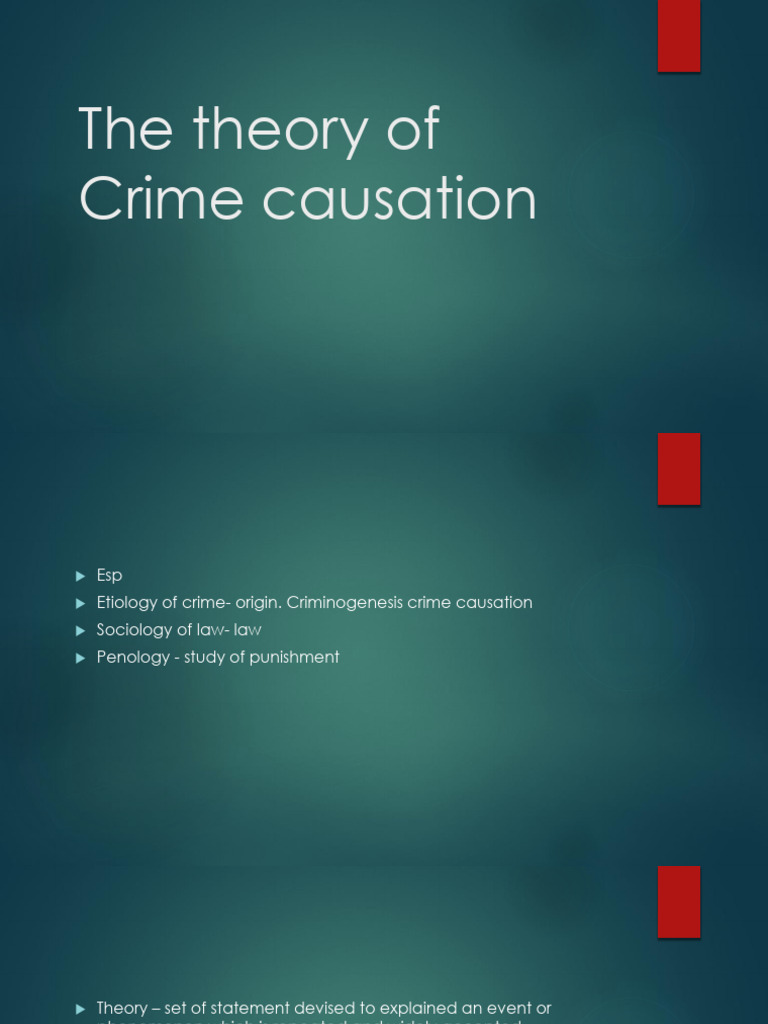 Theory of Crime Causation | PDF | Criminology | Id