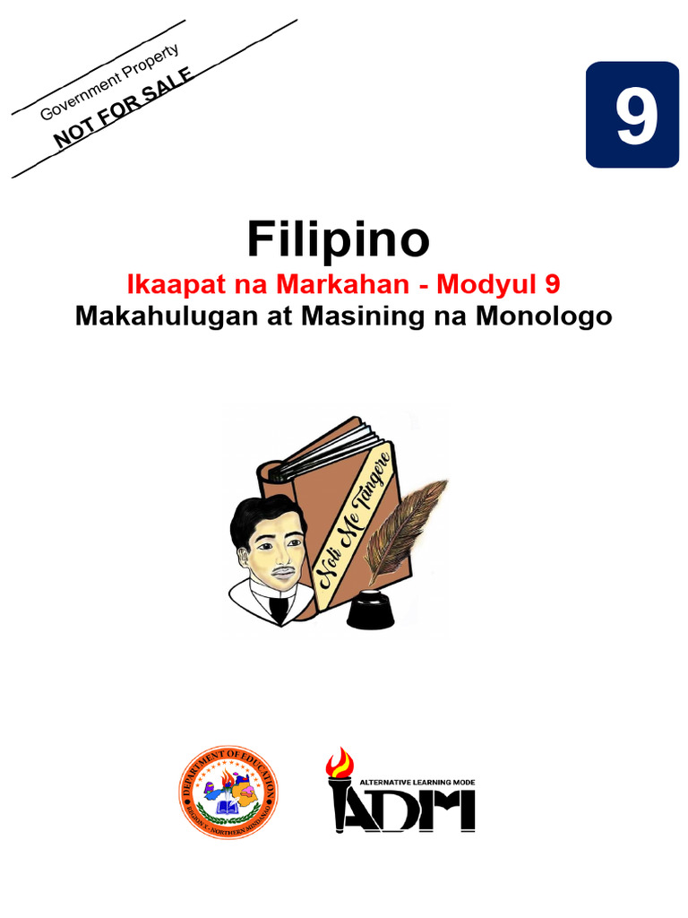 Filipino9 - Q4 - Mod9 Makahulugan at Masining Na Monologo - v4 | PDF