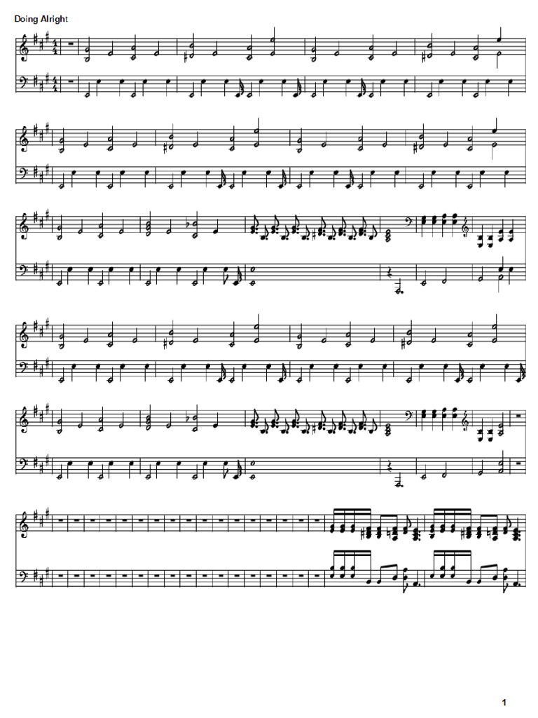 Doing Alright Sheets | PDF