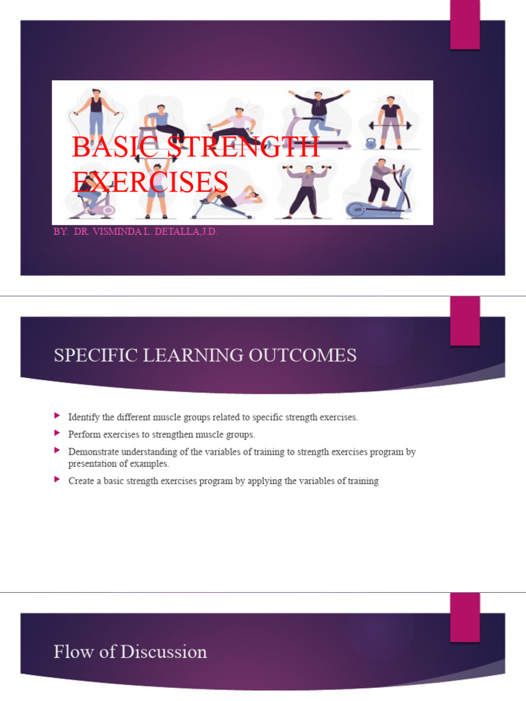 Basic Strength Exercises | PDF | Strength Training | Physical Fitness