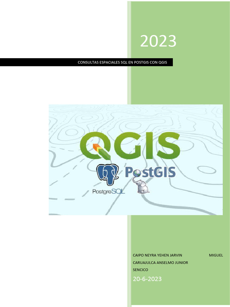 Consultas Espaciales SQL en Postgis Con Qgis | PDF | Computers | Technology & Engineering