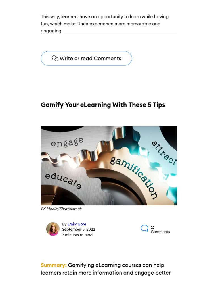 Gamify Your ELearning | PDF | Social Media | Popular Culture & Media Studies