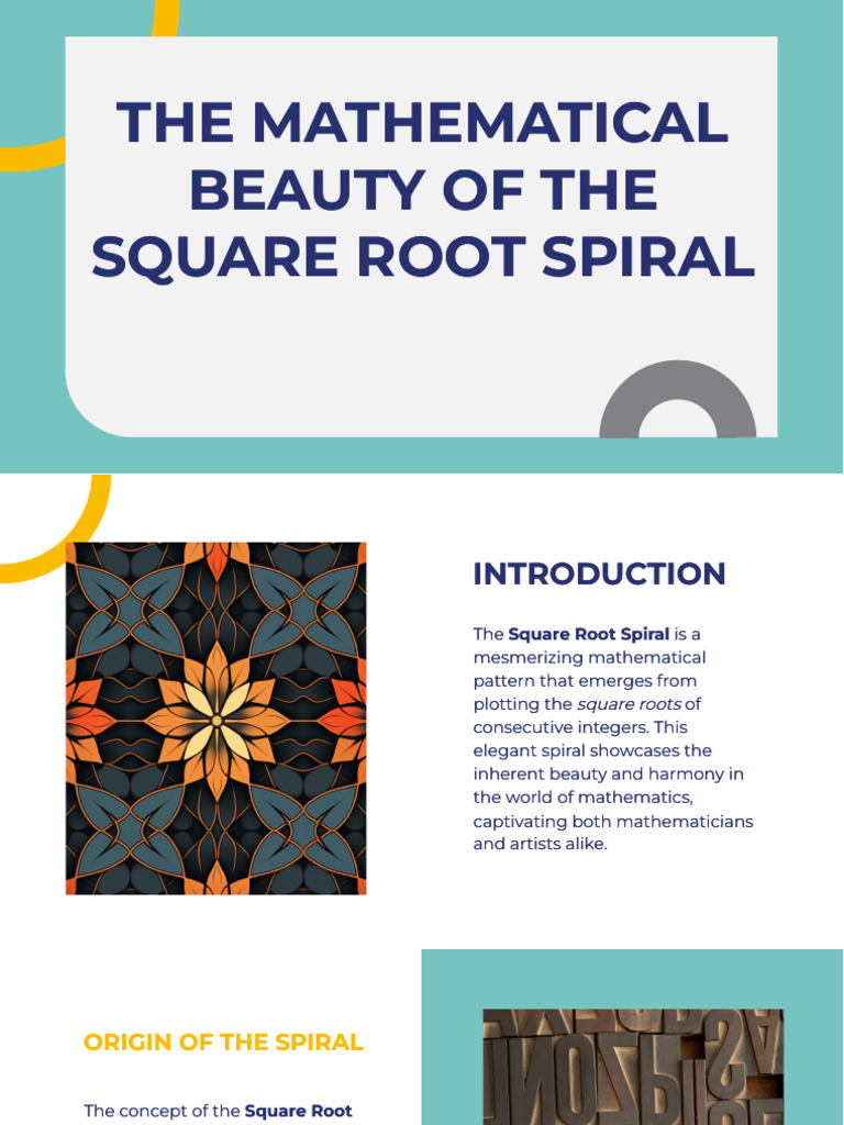 Square Root Spiral: Art and Nature | PDF | Mathematics | Symmetry