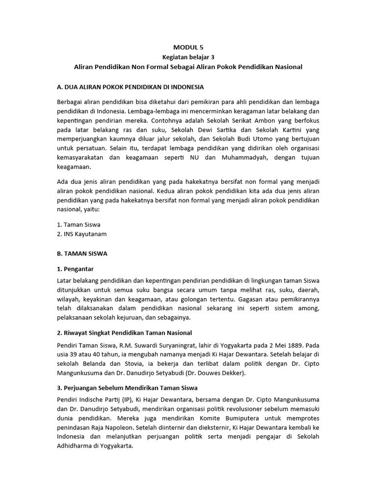 Pengantar Pendidikan MODUL 5. KB 1 | PDF | Sejarah