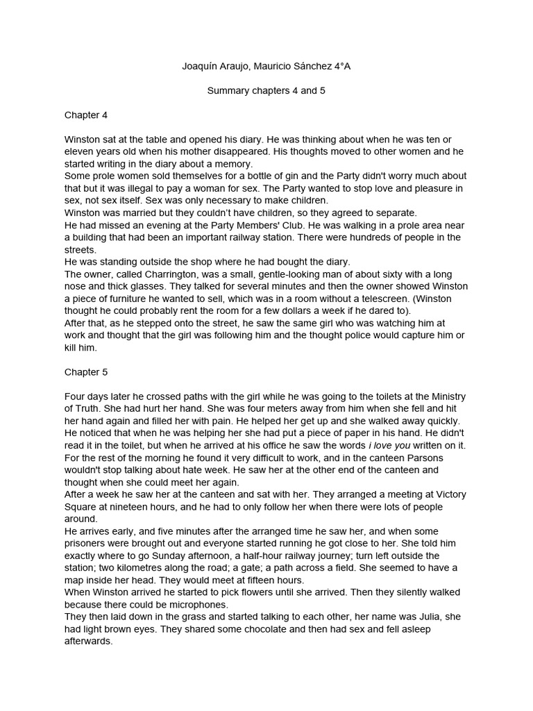 Summary Chapters 4 | PDF