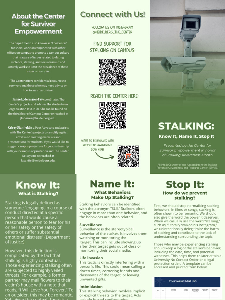 Stalking Awareness Resources at Heidelberg | PDF | Stalking | Misconduct