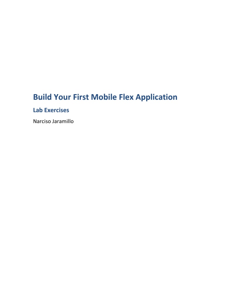Build Your First Mobile Flex Application: Lab Exercises | PDF | Apache ...