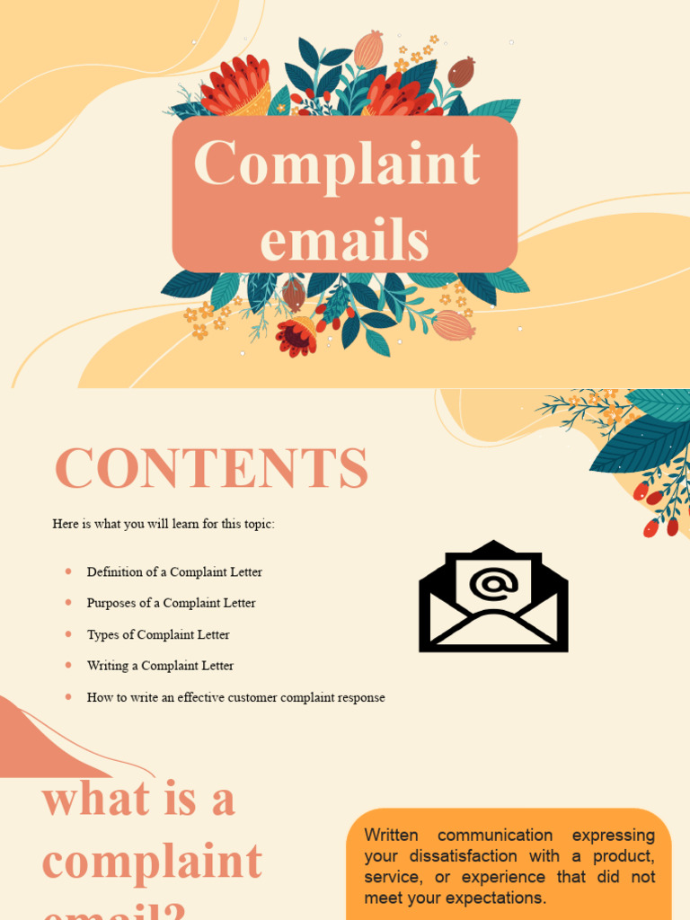 Complaint Email | PDF